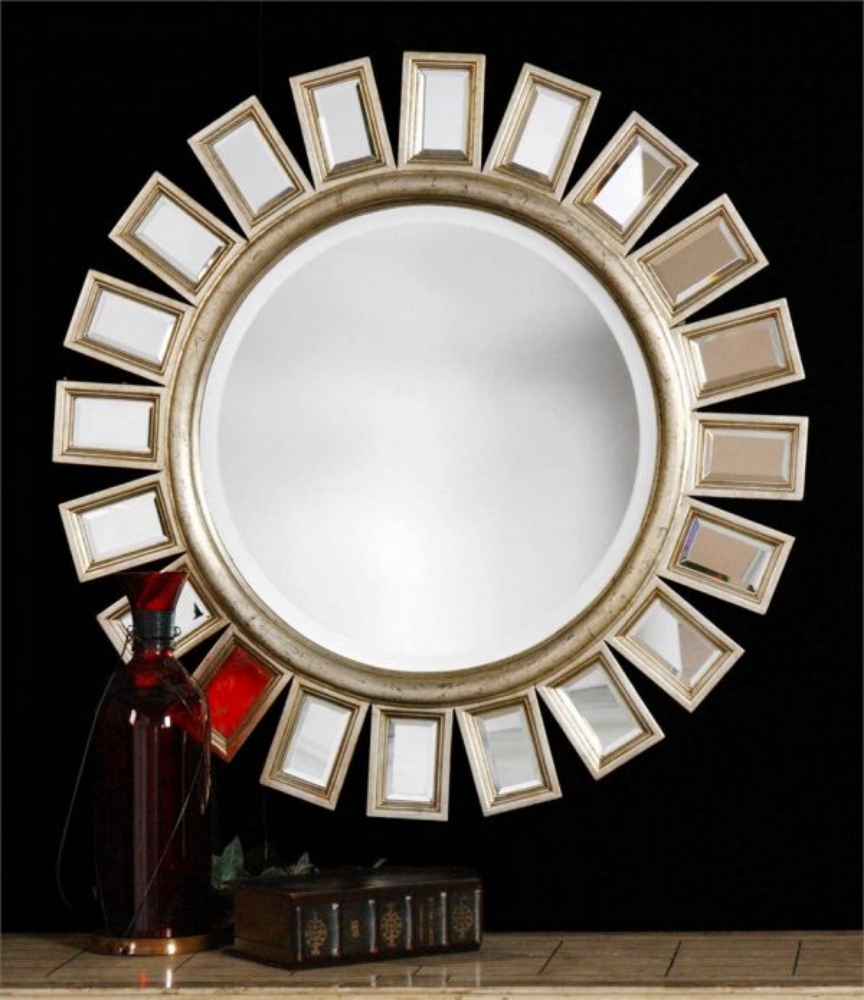 ROUND BEVELED WALL MIRROR